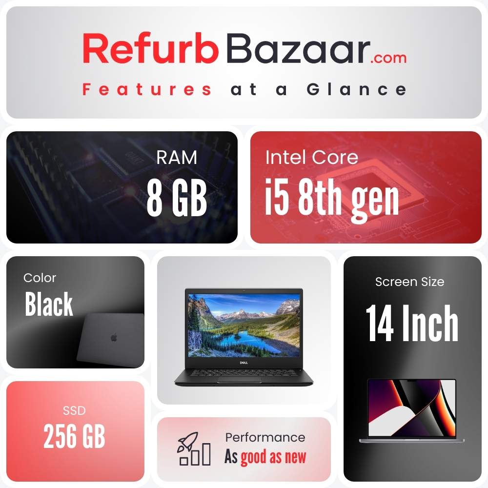 DELL LATITUDE 3400 CORE I5, 8TH GEN LAPTOP, 8GB RAM, 256GB SSD, INTEL HD GRAPHICS 14 INCH ...